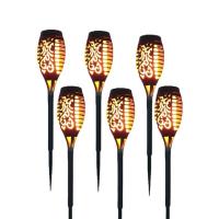 China 12LED 33LED Solar Flame Flashlight Outdoor Flashing Waterproof Solar LED Light for sale