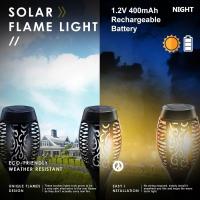 China 12LED 33LED Solar Flame Flashlight Outdoor Flashing Waterproof Solar LED Light for sale