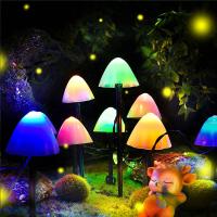 China 2700K IP55 Solar Powered LED String Lights / Mushroom Solar Garden Lights Wedding Festive Decoration for sale