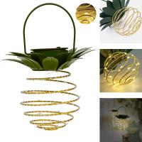 China Solar Pineapple Light LED Copper Wire String Lights For Garden Decoration for sale