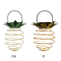 China Solar Pineapple Light LED Copper Wire String Lights For Garden Decoration for sale
