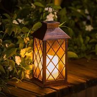 China Outdoor Garden Solar Hanging LED String Lights Flashing Candle Lights for sale