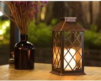 China Outdoor Garden Solar Hanging LED String Lights Flashing Candle Lights for sale