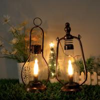 China Waterproof IPX6 Solar LED Garden Lights Camping Hanging Oil Lamp for sale