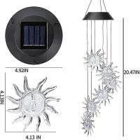 China Wind Chime 2700K Solar LED Garden Lights Sun Shape Decorative Light for sale