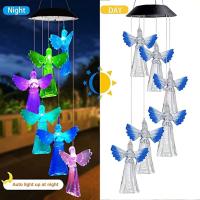 China 60lm Solar Wind Chime Light Color Changing 2700K Soft Warm White for sale