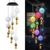 China DC6V Solar LED Garden Lights 80lm Hummingbird Wind Chime for sale