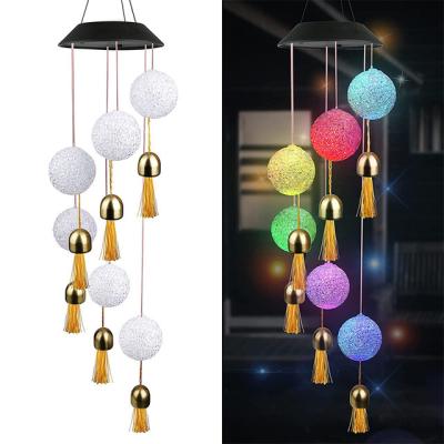 China DC6V Solar LED Garden Lights 80lm Hummingbird Wind Chime for sale