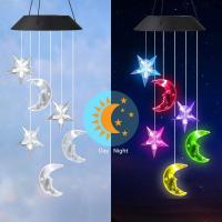 China DC6V Solar LED Garden Lights 80lm Hummingbird Wind Chime for sale
