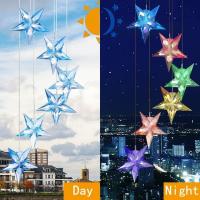China DC6V Solar LED Garden Lights 80lm Hummingbird Wind Chime for sale
