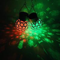 China Solar garden light new hollow decorative hanging ball led light glass ball for sale