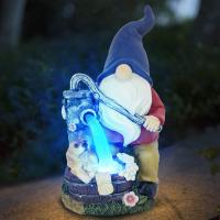 China Garden Decoration Solar Light Crafts Waterproof Resin Ornament LED Light Animal Statue for sale