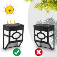 China Garden Gutter Fence Outdoor Wall Mounted Solar Lights 2700K 75 lm/w for sale