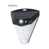 China Large Wide Angle 42led Solar Powered LED Wall Light 2700K For Garden Courtyard for sale