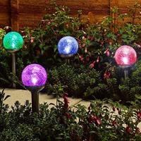 China Anti Crack Glass Ball Solar LED Garden Lights Street Cricket Light 5V for sale