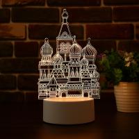 China Custom Creative Solar Gift Light  3D Illusion Anime Night Light for sale
