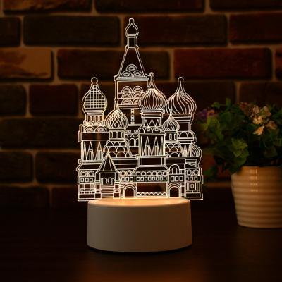 China Custom Creative Solar Gift Light  3D Illusion Anime Night Light for sale