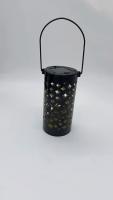 China Iron Hollow Solar Lanterns For Outside Star Moon Retro Light Terrace Path Decoration IP66 for sale