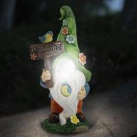 China Solar Light Crafts Panel Garden Statue Dwarf Solar Gift Lamp for sale