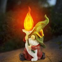 China Solar Light Crafts Panel Garden Statue Dwarf Solar Gift Lamp for sale