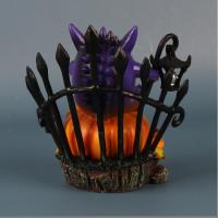 China Anime Gengar Halloween Ghost Pumpkin Lantern Solar Light Crafts Figure Moon Shadow Statue for sale