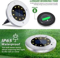 China IP67 Solar LED Garden Lights DC 6V 10 LED Solar Led Underground Light for sale