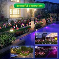 China RoHS Outdoor Solar Courtyard Light Waterproof Lily Lawn / Wedding Decoration Lights 2700K for sale
