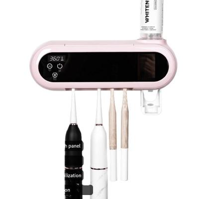 China 2600mAh UV Wall Mounted Toothbrush Holder Sanitizer Rechargeable Solar Toothbrush Holder for sale