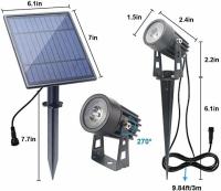 China Commercial Solar Street Lights Landscape Bright White RGB Solar Powered Lawn Lights 3500K for sale