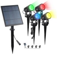 China Commercial Solar Street Lights Landscape Bright White RGB Solar Powered Lawn Lights 3500K for sale