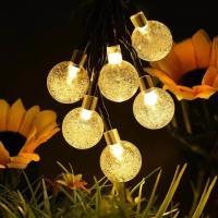 China Holiday SGS Solar Powered Fairy Lights Outdoor Bubble Crystal Ball LED 2700K for sale