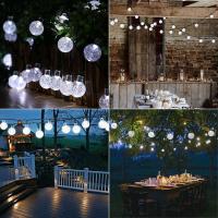 China Holiday SGS Solar Powered Fairy Lights Outdoor Bubble Crystal Ball LED 2700K for sale