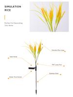 China Solar Wheat IP65 Waterproof Garden Light Outdoor Courtyard Lawn Passage Decoration for sale