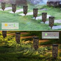 China Led Hollow Solar Landscape Path Lights Outdoor Garden IP65 6000K for sale