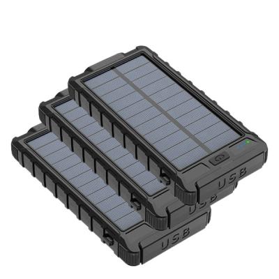 China Waterproof LED Light Phone Solar Charger Power Bank 10000mAh for sale