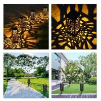 China IP65 Durable Decorative Solar LED Garden Lights Lawn Yard Hollow Path Light 1.2v 6000K for sale