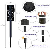 China Waterproof Decorative Solar LED Garden Lights Star Moon Hollow Light 6000K for sale