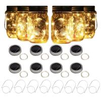 China 2700K LED Solar Powered Fairy Lights For Mason Jar Lid Insert Color Changing Outdoor for sale