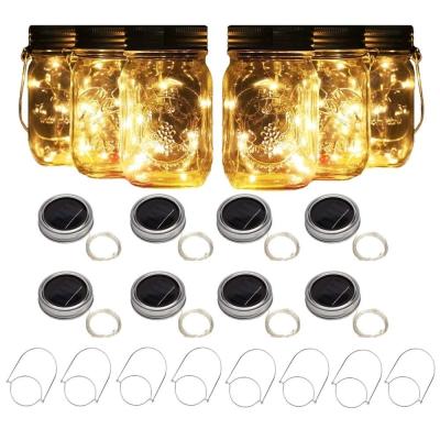 China 2700K LED Solar Powered Fairy Lights For Mason Jar Lid Insert Color Changing Outdoor for sale