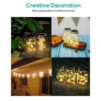 China 2700K LED Solar Powered Fairy Lights For Mason Jar Lid Insert Color Changing Outdoor for sale