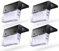 China IP65 Warm White Solar Deck Lights Outdoor Stair Fences 2700K Solar Powered Led Deck Lights for sale