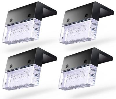 China IP65 Warm White Solar Deck Lights Outdoor Stair Fences 2700K Solar Powered Led Deck Lights for sale