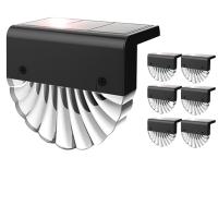 China Acrylic LED Shell Shaped Step Garden Fence Solar Lights RGB Colorful Warm White for sale
