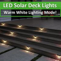 China Acrylic LED Shell Shaped Step Garden Fence Solar Lights RGB Colorful Warm White for sale