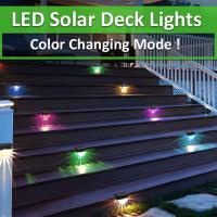 China Acrylic LED Shell Shaped Step Garden Fence Solar Lights RGB Colorful Warm White for sale