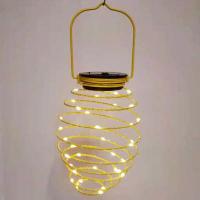 China Copper Wire Solar LED Garden Lights Solar Light Iron Outdoor Solar Lanterns Hanging 2700K for sale