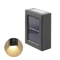 China 2/6LED Up And Down Solar Powered LED Wall Light Stair Aisle Outdoor Garden Decoration for sale