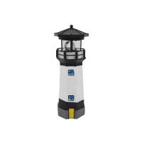 China Folk Art Solar Gift Light With Rotating Beam Lighthouse 500g Home Solar Garden Lights Decorative for sale