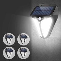 China DC6V Yard Garage Wireless Solar Powered LED Wall Light 6000K With 3 Selectable Modes for sale