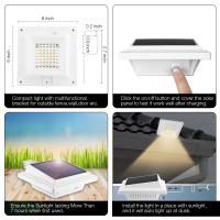 China WINXU Solar BoundarySolar Powered LED Wall Light Aluminum 40 Led Wall Mounted Solar Lights Outdoor for sale